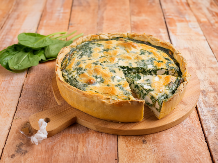 Hartige taart met spinazie en geitenkaas - Recept - Koopmans.com - Koopmans.com